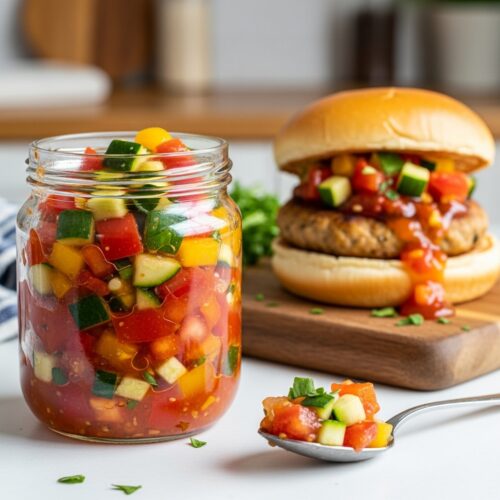 Red chicken hamburger Relish - cooking mama sara